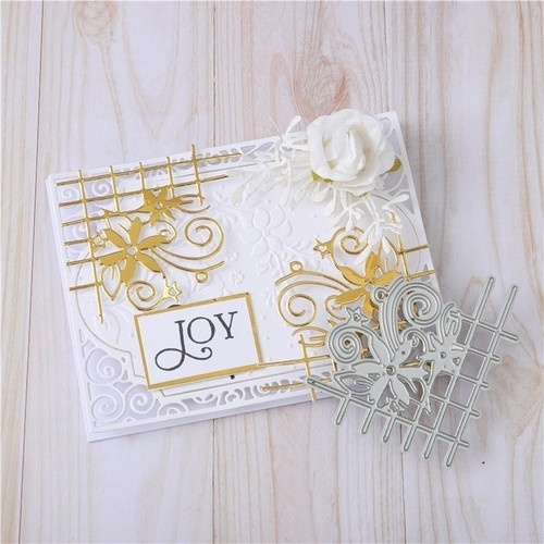 Corner Dies Flower Lace Fence Frame Metal Cutting Dies for Card Making ...
