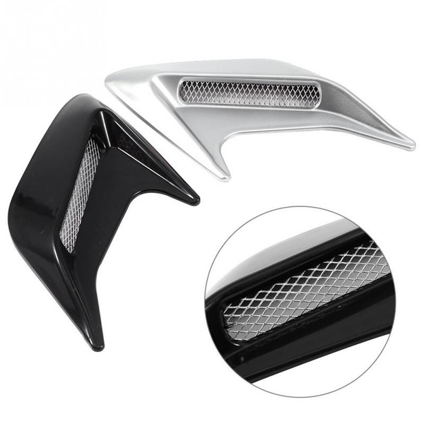 NEW 2x Car Decorative Air Scoop Flow Intake Hood Vent Bonnet Universal ...