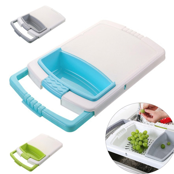 Multifunctional Kitchen Chopping Blocks Sinks Drain Basket Cutting ...
