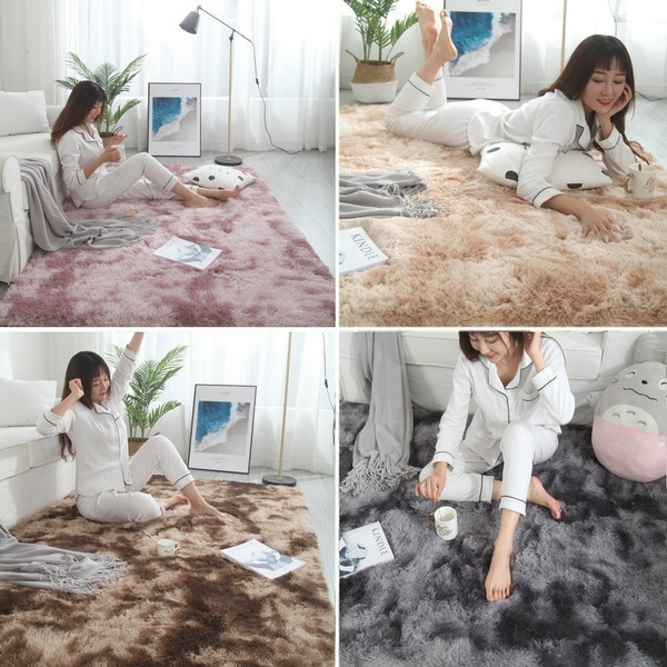 Dreamorn Beautiful Color Soft Fluffy Shaggy Area Shag Rugs for Girls ...