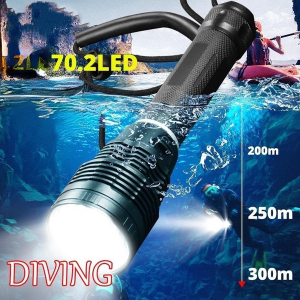 Underwater Diving Light P70.2 Waterproof Scuba Dive Flashlight Torch ...