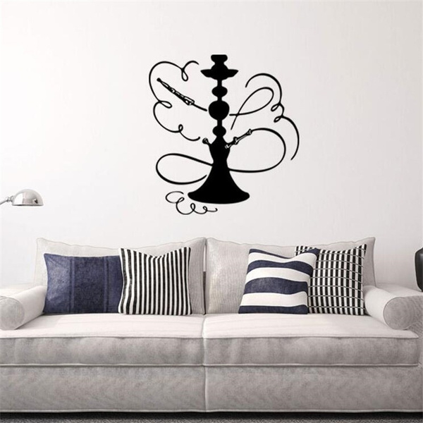 Wall art Wall Decal Hookah Wall Stickers Shisha Vinyl Decal Eastern ...