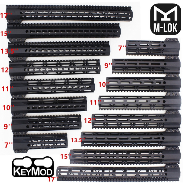 7/9/10/11/12/13.5/15/17'' inch Clamping Style Keymod/M-lok Handguard ...