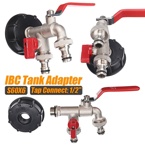 2020 New IBC Fuel Tank Connector 1000 Liter Home Garden Water Double ...