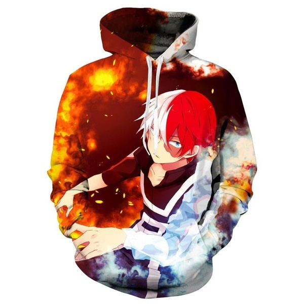 My Hero Academia Todoroki Shoto Hoodie 3D Printed Anime Cosplay hoodies ...