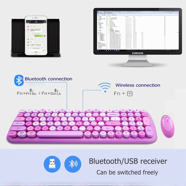 Cell Phone Wireless Keyboard Bluetooth/2.4G Wireless Dual-Mode ...