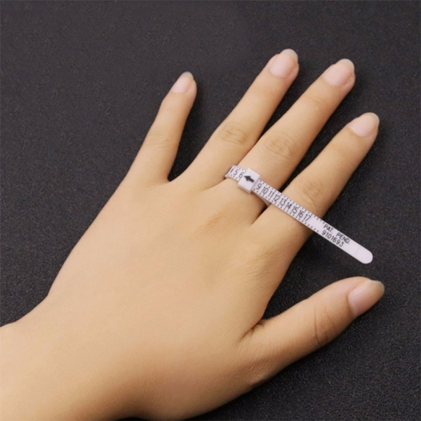 US UK Scale Ring Sizer Measure Finger Gauge for Wedding Ring Band ...