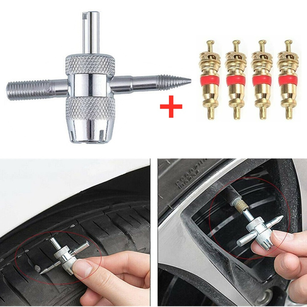 4-in-1 Car Bike Tyre Valve Repair Tools Tire Remover Installer with ...