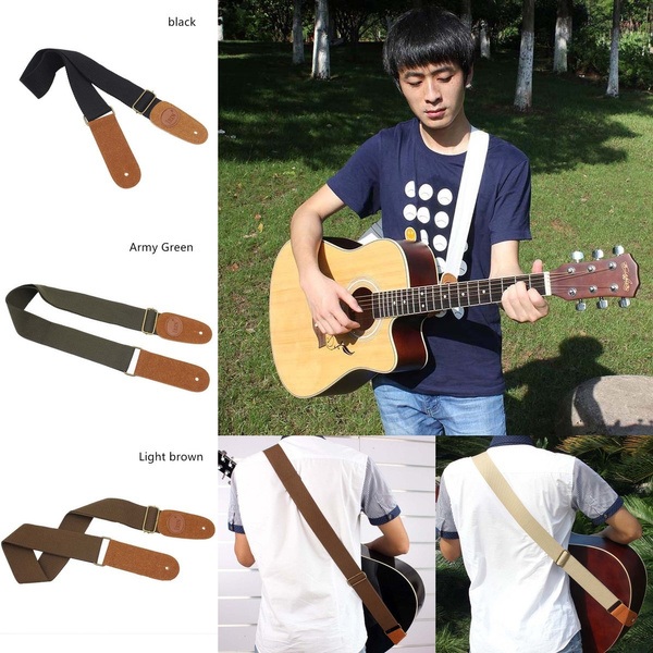 Adjustable Guitar Comfortable Belt Woven Cotton Guitar Strap with ...