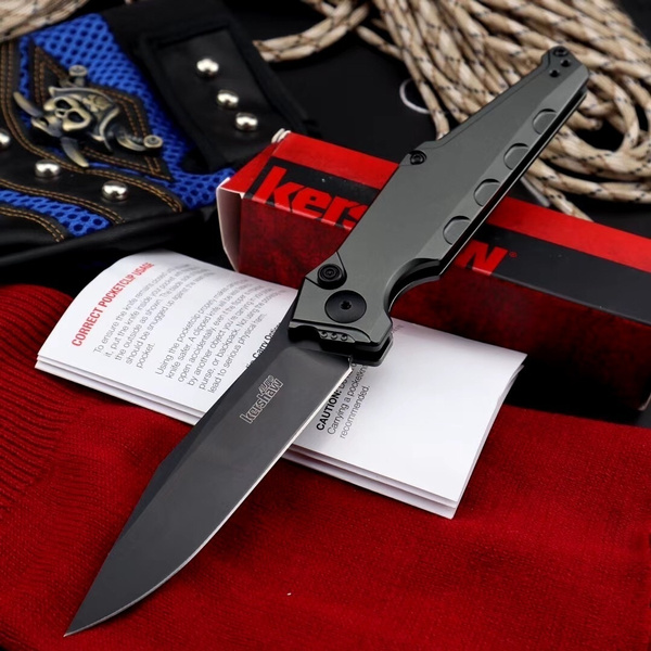 Tactical Spring Assisted Open Pocket Knife Kershaw 7900GRYBLK Launch 7 ...
