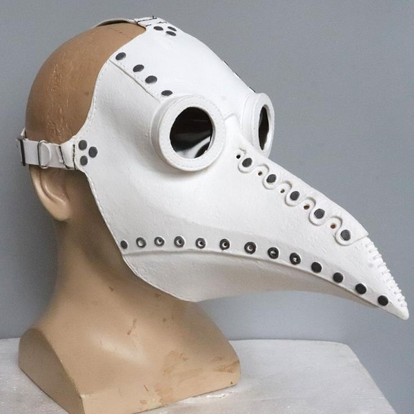 Steampunk Plague Doctor Mask Halloween Costume Bird Long Mouth Beak PU ...