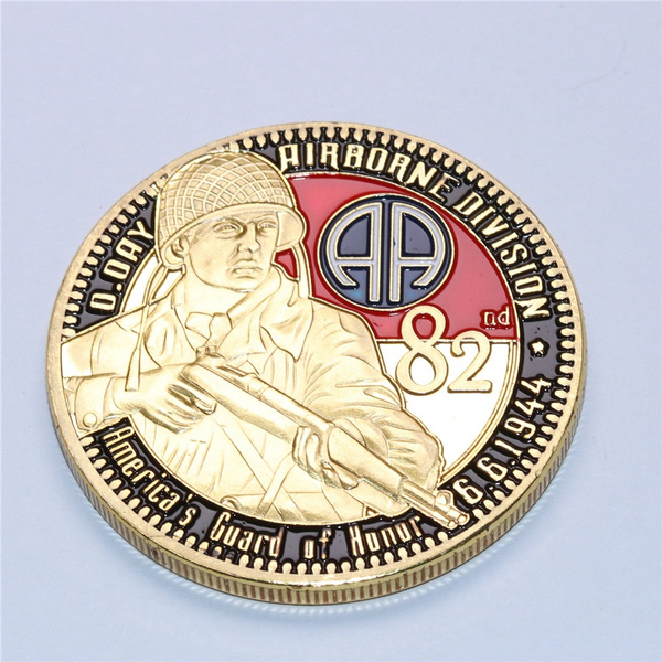 D DAY ARMY 82nd AIRBORNE DIVISION JUNE 6 1944 CHALLENGE COIN | Wish