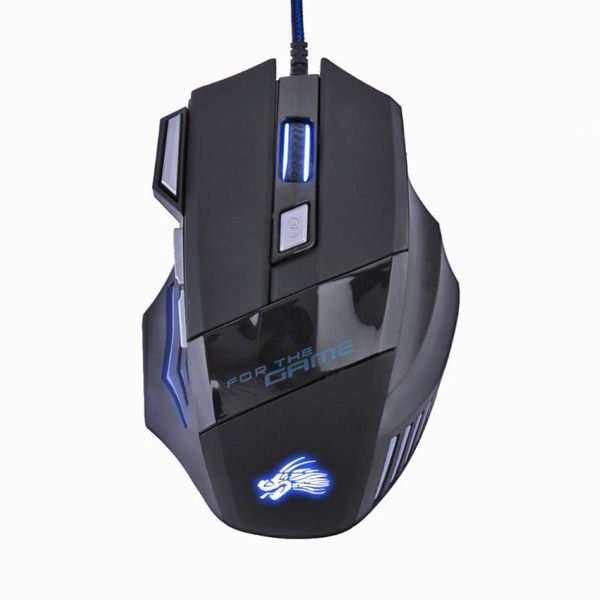 5500DPI LED Optical USB Wired Gaming Mouse 7 Buttons Gamer Computer ...