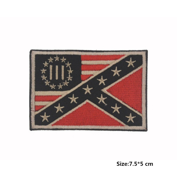 Embroidery Patch Three Percenter US UK Flag Patch Tactical Emblem ...