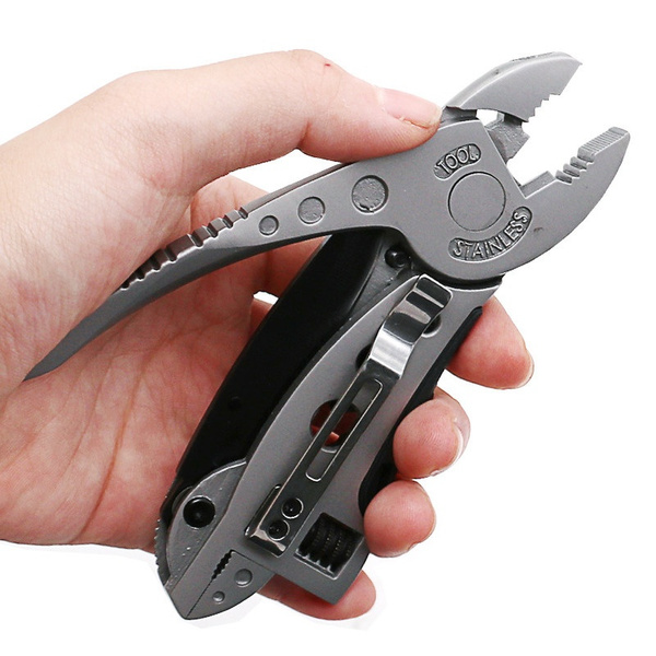 Multitool Pliers Pocket Knife Screwdriver Set Kit Adjustable Wrench Jaw ...