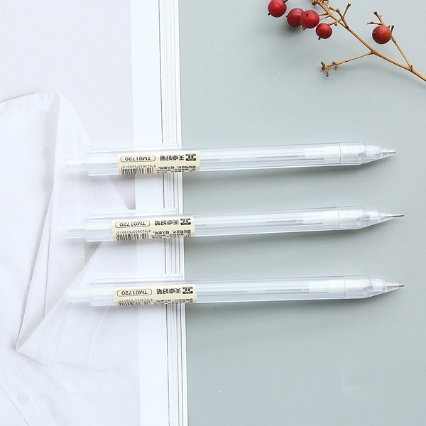 1/3Pcs 0.5mm/0.7mm Transparent Simple Automatic Pencil Creative ...