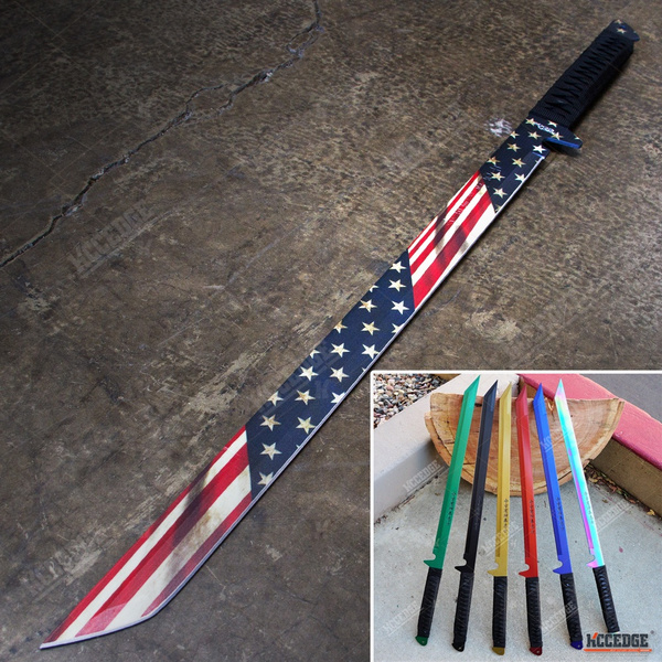 27" Ninja Sword TANTO BLADE Ninja Weapons Machete Full Tang Self ...