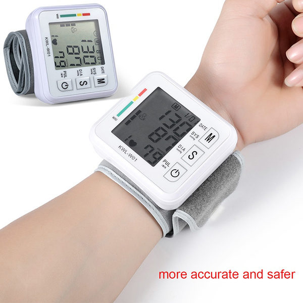 Portable Automatic Wrist Blood Pressure Monitor BP Cuff Machine Home ...