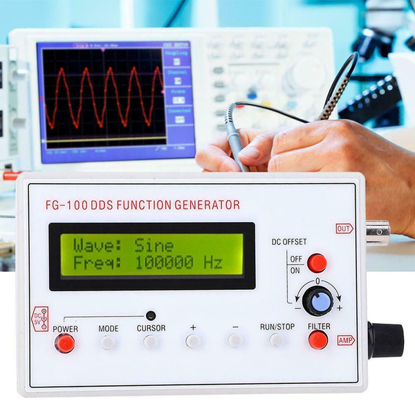 1HZ-500KHz FG-100 DDS Function Signal Generator Sine+Triangle + Square ...