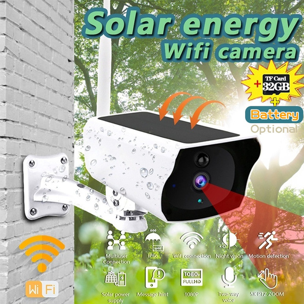 32GB 1080P Solar Powered Security Surveillance IP Camera with Onvif ...