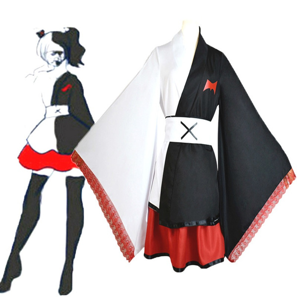Anime Danganronpa Monokuma Cosplay Pinafores Kimono Dresses Kids men ...