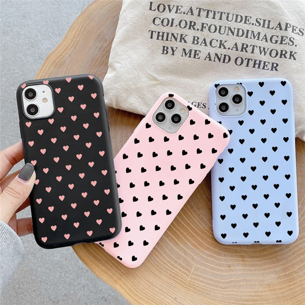 Love Print Couple Phone Case for iPhone SE 2020 11 12 Pro Max XR XS Max ...