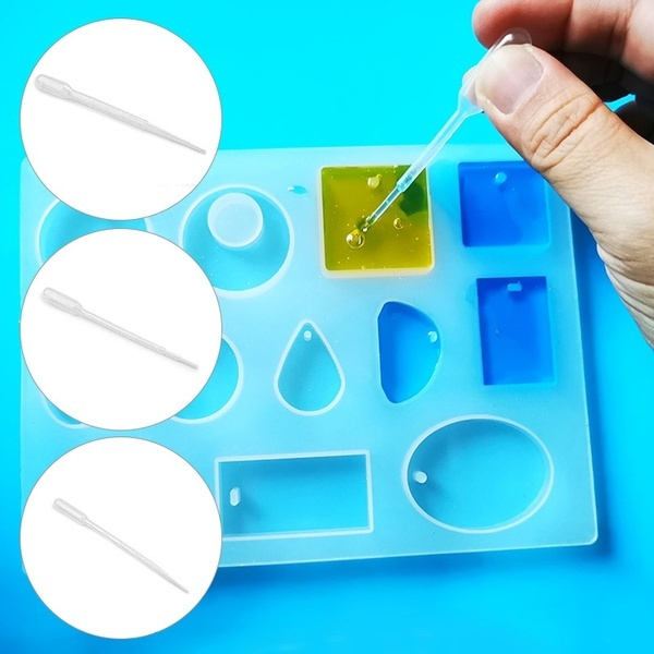 100PCs Epoxy Resin 1/2/3/5ml Plastic Disposable Transparent Squeeze ...