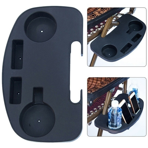 Folding Leisure Chair Tray Outdoor Reclining Lounge Patio Chairs Bottle ...