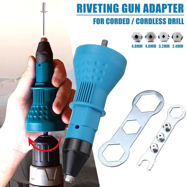 Electric Riveter Rivet Gun Adapter Core Rivet Gun Transfer Head Rivet ...