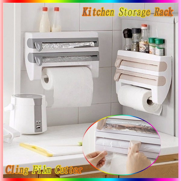 Refrigerator Cling Film Rack Shelf With Cutting Device Cling Flm ...