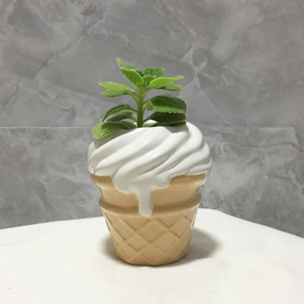 Cute Ice Cream Flower Pot Succulent Pot Planter Desktop Ornaments ...