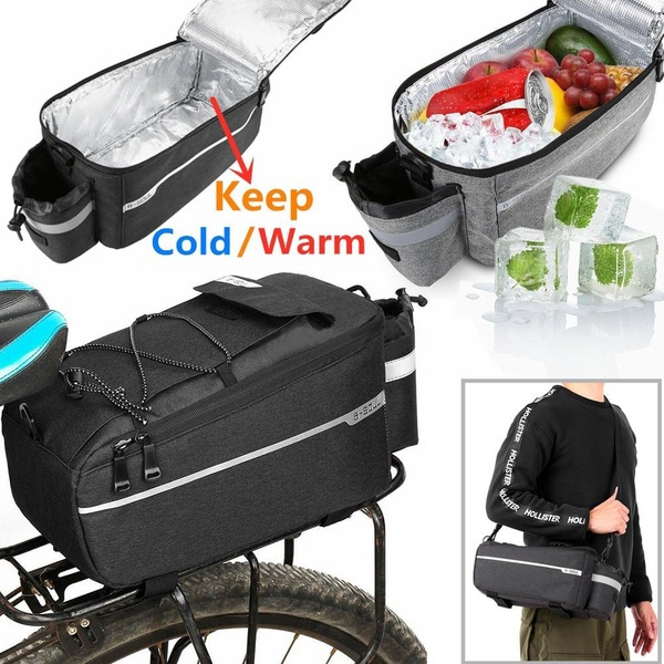 Insulated Trunk Cooler Bag Cycling Bicycle Rear Rack Storage Luggage ...