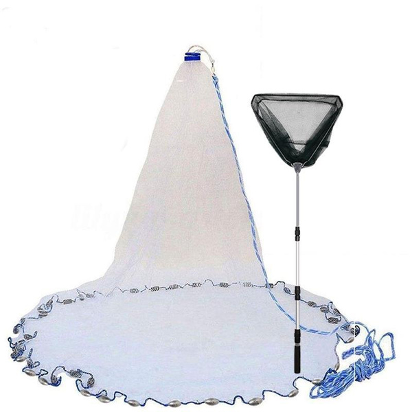Quick Throw Hand Casting Mesh Wire Fishing Nylon Net Chain Bottom Full ... Quick Throw Hand Casting Mesh Wire Fishing Nylon Net Chain Bottom Full ...