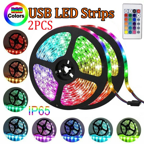 Home DIY RGB LED Strip Lights SMD Flexible Ribbon Waterproof RGB LED ...