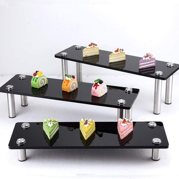 3pcs/set Ladder Acrylic Cake Dessert Cupcake Display Stand Serving ...