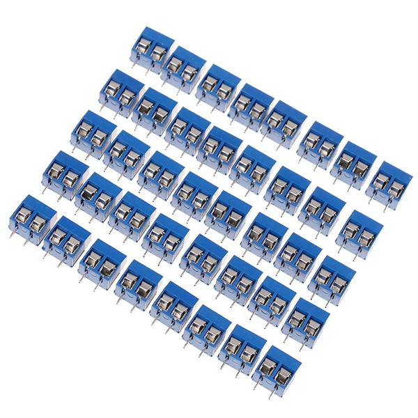 10/20/40pcs Blue 2 Pin 5.08mm Pitch Blue Connect Terminal Block ...