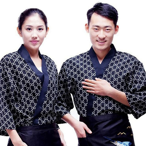 Sushi Uniform Chef Jacket Men Women Unisex Japanese Restaurant Uniform ...