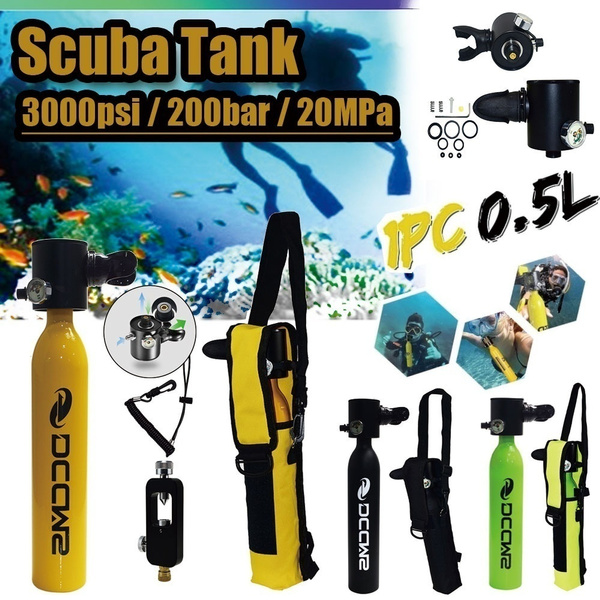 DCCMS 500mL Portable Underwater Breath Scuba Tank Diving System ...