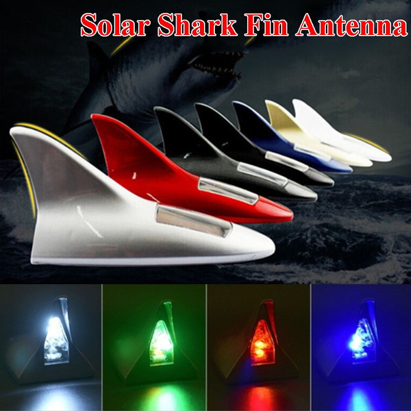 Shark Fin Aerial-MASO Solar Power Shark Fin 8 LED Warning Light for Car ...