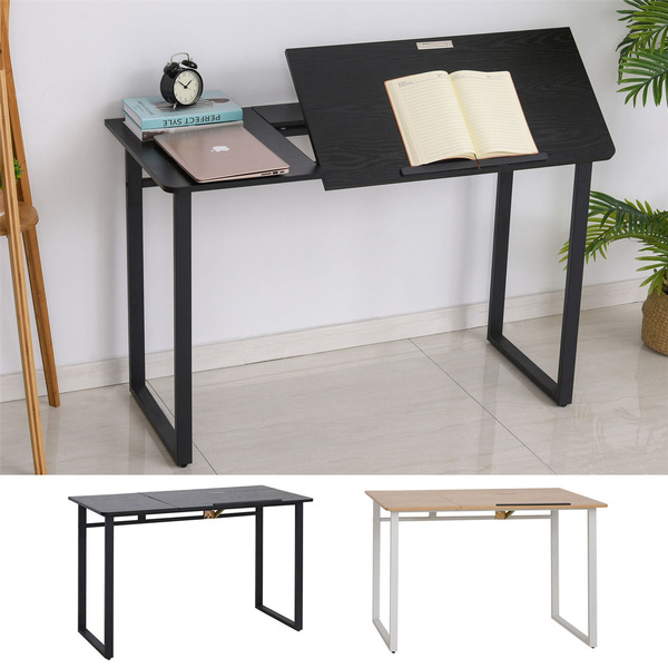 Computer Table with Small Adjustable Angle Tabletop Home Office Desk | Wish
