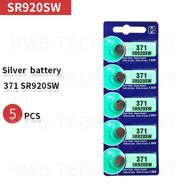 5pcs 100% Original 371 SR920SW 920 1.55V Watch Battery SR920SW 371 ...