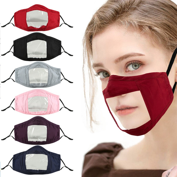 Adults Face Masks with Clear Window, Visible Expression, Indoors and ...