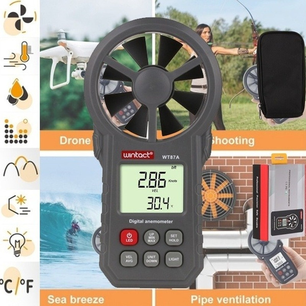 PT Digital Anemometer Anemometer Handheld Wind Speed And Temperature ...