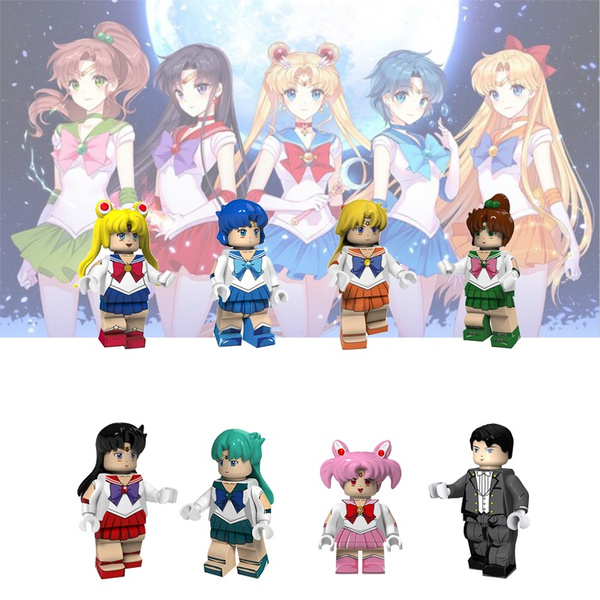 Anime Sailor Moon Figure Building Block Model Toys for Children Mizuno ...