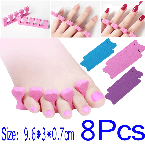 8pcs soft sponge sponge nail art finger toe separator salon pedicure ...