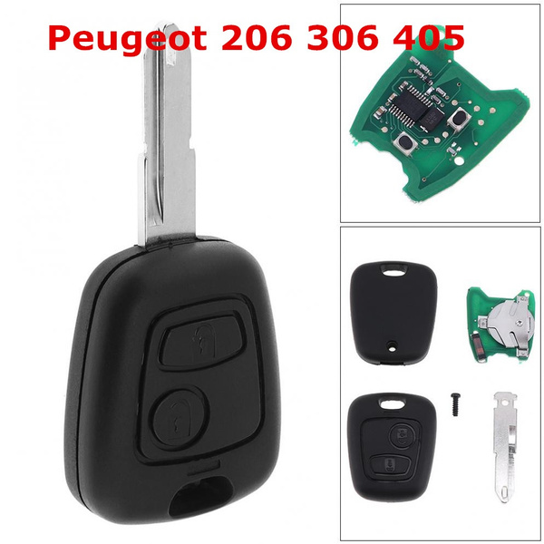433MHz 2 Buttons Keyless Uncut Flip Remote Key Fob ID46 PCF7961 Chip ...