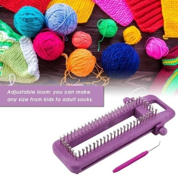 Adjustable Sock Loom Kit Knitting Socks Scarf Hat DIY Hand Craft Tool ...