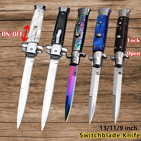 OTF Swithblade AUTO Spring Knife Colorful Titanium Dragon Design ...