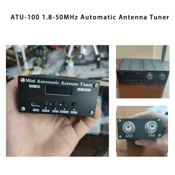 ATU-100 1.8-50MHz Automatic Antenna Tuner by N7DDC 7x7+0.91 OLED+Case ...