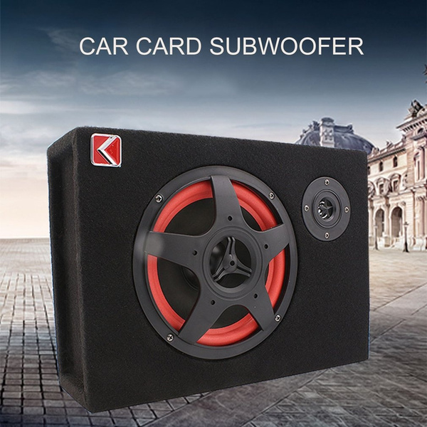 6 Inch Under-Seat Car Compact Subwoofer Amp Bass Speaker Powerful Audio ...